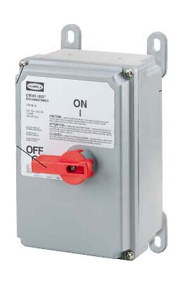 Hubbell HBLDS10 Disconnect Switch, 100A 600V AC, Three Pole Unfused ...